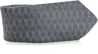 Canali Homme, Accessoires, Gris, Taille: ONE Size Cravate en pure soie &agrave; motif