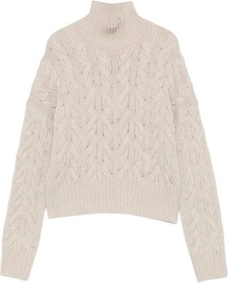 Max Mara Femme, Pulls, Beige, Taille: 38 FR Pull confortable en laine et cachemire