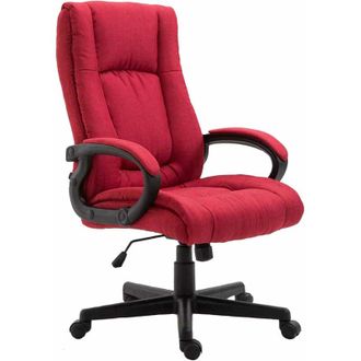 Clp Chaise de bureau réglable et pivotante avec des roues en tissu de différentes couleurs colore : Rouge