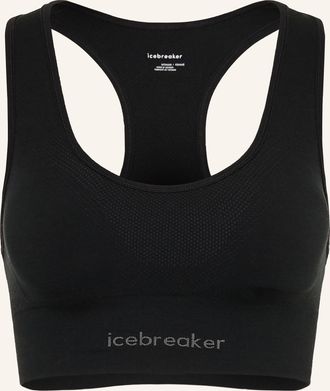 Icebreaker Sport-Bh 260 Zoneknit Seamless Mit Merinowolle schwarz