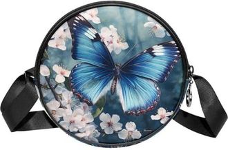 Generic Petit sac &agrave; bandouli&egrave;re Circle pour femme, petit sac &agrave; bandouli&egrave;re avec fermeture &eacute;clair, bretelles r&eacute;glables, sac &agrave; main rond d&eacute;contract&eacute; pour femmes