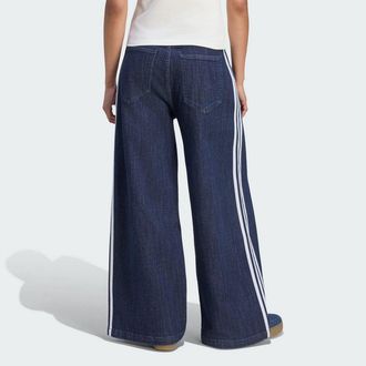 adidas Originals Relaxhose DENIM PLEATS HOSE, WEITES BEIN (1-tlg)