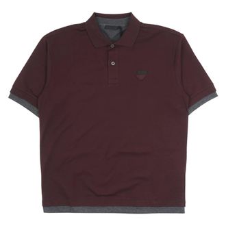 Prada Cotton Polo Shirt - - Tops - Herren - Braun - XL