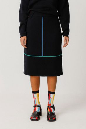 SKFK Damen vegan Strickrock Alda Schwarz