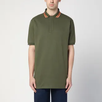 Gucci Moosgr&uuml;nes Polo aus Baumwollmischung