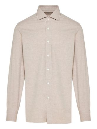 Barba chemise boutonn&eacute;e &agrave; manches longues - Tons neutres