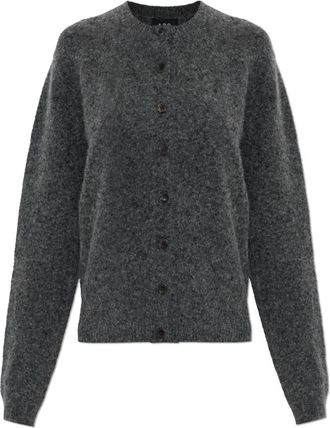 A.P.C. A.p.c., Femme, Pulls, Gris, Taille: 38 FR Cardigan en laine