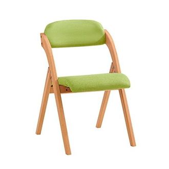 SoBuy Chaise Pliante Bois Rembourrée Ergonomique - Chaise de Cuisine et de Bureau Compacte pour Salle à Manger ou Salon, pour Petits Espaces, Vert FST92-GR