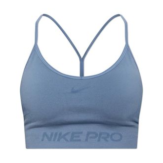 Nike Femme, Sport, Bleu, Taille: 44 FR Soutien-gorge de sport Pro Seamless l&eacute;ger avec rembourrage
