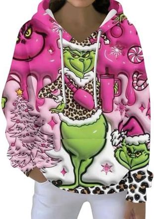Generic Le Grinch Sweat Femme A Capuche Pilou Polaire Sweet Deguisement Pyjama Vetement Oversize Noël Noel Plaid Pulls Adulte Pull Costume The Vêtements 2025 