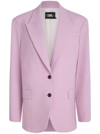 Karl Lagerfeld blazer &agrave; simple boutonnage - Rose