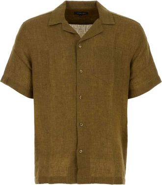 Frescobol Carioca Homme, Chemises, Vert, Taille: XL Angelo Linen Shirt
