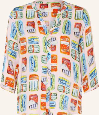 Milano Milano Italy Bluse Mit 3/4-Arm blau