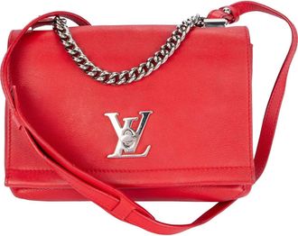 Louis Vuitton Crossbody Bags - Louis Vuitton Lockme BB Red Leather Crossbody Bag - Gr. unisize - in Bunt - f&uuml;r Damen