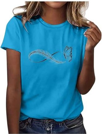 Generic T-shirt Fille D&eacute;contract&eacute; Femme T-shirt &agrave; Col Rond Comme Haut &agrave; Manches Courtes Imprim&eacute; Mode Pour Un T-shirt De Gym Tendance Pour Femmes T-shirts Dr&ocirc;l