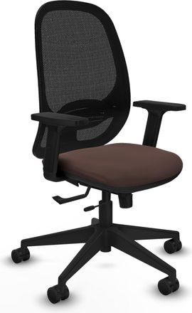 Piqueras y Crespo Schreibtischstuhl Home Office Cilanco mit 2D-Armen, h&ouml;henverstellbare Lendenwirbelst&uuml;tze, ausgestattet mit Syncro/Translack und Schneideschaum, Schwar