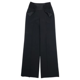 Ermanno Scervino Femme, Pantalons, Noir, Taille: 42 FR Wide Pantalons