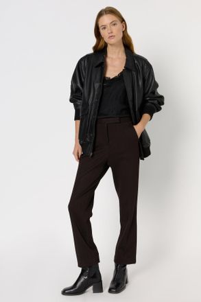 Gerard Darel Pantalon droit &agrave; chevrons - CLAUDIE - Marron