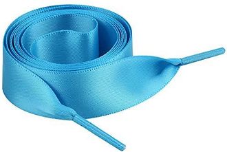 Jamron Plat Soie Ruban Satin Lacet 2CM Large pour Sneakers Ballerines Escarpin P13 Bleu Ciel 180 CM