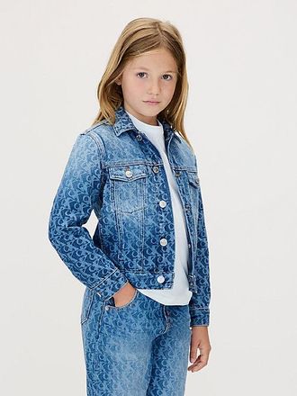Calvin Klein Logo Trucker-jacke F&uuml;r Kinder - Light Blue Visual - Gender-inclusive Kinder - 12