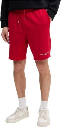 Tommy Hilfiger Homme, Shorts, Rouge, Taille: S Logo Sweat Shorts