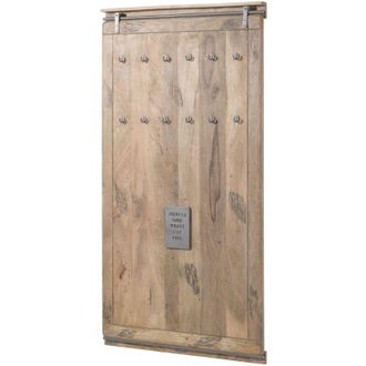Massivmoebel24 Wandgarderobe Mango 100x8x190 whitewash lackiert railway 3008