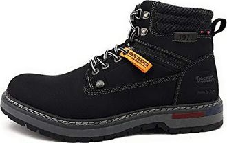 Dockers by Gerli Bottines Noires Homme Bottes lacées noir EU44 polyuréthane, semelles en caoutchouc