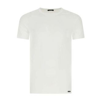Tom Ford Baumwoll-Rundhals-T-Shirt - - Tops - Herren - Wei&szlig; - S