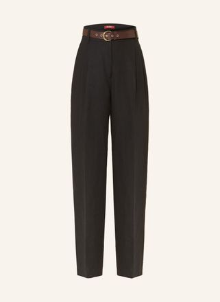Max Mara Max Mara Studio Marlenhose Sumero Aus Leinen schwarz