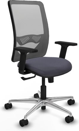 Piqueras y Crespo Zulema Stuhl mit Lendenwirbelst&uuml;tze mit 2D-Armlehnen. Ausgestattet mit 3 Positionen und Schneidschaum. Mit Rollen 65 mm Nylon. Grau/Dunkelgrau