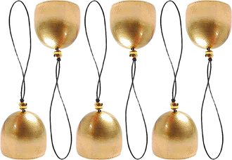 BESTONZON 6st&uuml;cke Vintage-christbaumglocken Aus Metall F&uuml;r Windspiele Fenster Und T&uuml;ren Kleine Deko-Glocken Als Gl&ouml;ckchen-anh&auml;nger Und Mini-Ornament F&uuml;r Weihnac