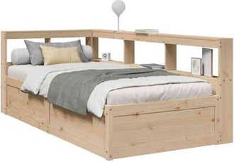 vidaXL Lit bibliothèque sans matelas 100x200 cm bois massif de pin Vidaxl