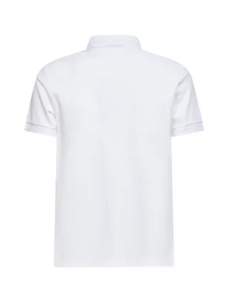 Burberry Mens Polo Shirt Ekd Embroidery White Cotton T-shirts And Polos