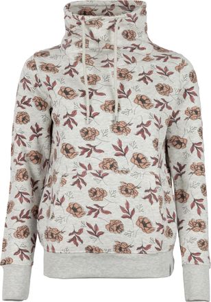 Roadsign Damen Sweatshirt mit Blumenmotiv f&uuml;r Feminine Freizeitoutfits Weiss/rosa, 2XL