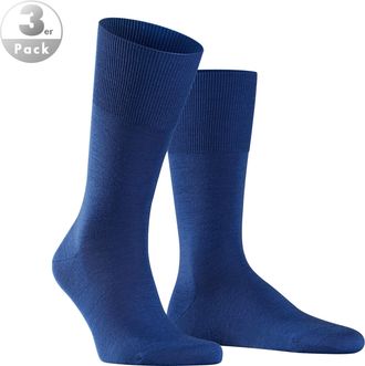Falke Herren Socken blau Merinowolle unifarben