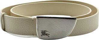 Burberry Homme, Accessoires, Blanc, Taille: 90 CM Leather Belt