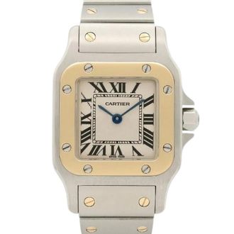 Cartier Montre Pre-owned Santos Galbee Au750 en acier inoxydable - Femme - Pre-owned - Gris - Taille: ONE Size