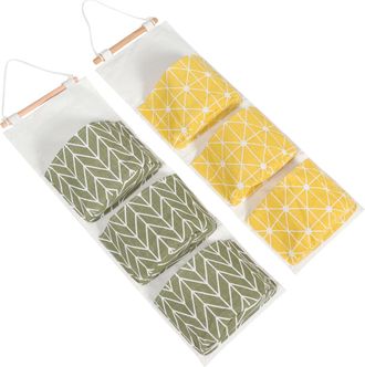 BESPORTBLE DEARMAMY 2 St&uuml;ck Wandh&auml;nge Aufbewahrungstaschen mit F&auml;chern Gro&szlig;er Fassungsverm&ouml;gen Vielseitiger Organizer f&uuml;r Wohnheim Schlafzimmer Bad Robuste Haush