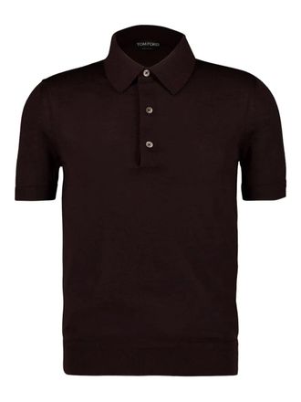 Tom Ford polo à manches courtes - Marron