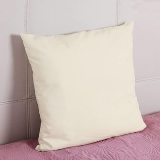 Pizuna Luxuri&ouml;ser Soft-Satin 2er Pack Kissenbezug 80x80 cm Nieuw ivoor, 800 Fadenzahl Baumwolle Quadratisch Kissenbez&uuml;ge, 100% Langstapel Baumwolle Nur Kisse