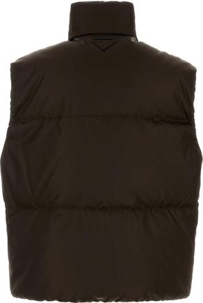 Prada Re-Nylon Down Vest - Brown