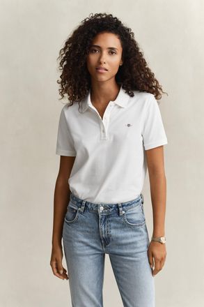 GANT Damen Regular Fit Poloshirt (XXL) Wei&szlig;