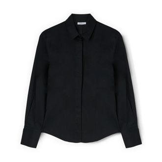 Motivi Baumwoll-Popeline-Hemd - - Blouses & Shirts - Damen - Schwarzk - 2XS