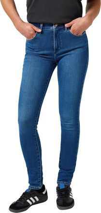 Wrangler Damen High Skinny Jeans, Azure Sky, 34W / 34L