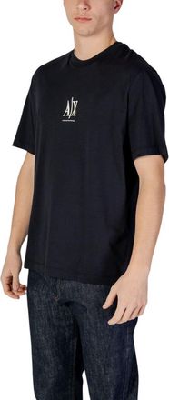 A|X Armani Exchange Logo-Embroidered Cotton T-Shirt - Black