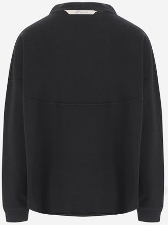 Jacquemus Mens Sweatshirt Rond Carr&eacute; Black Cotton Sweatshirts Sweater