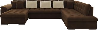 Mirjan24 Eckcouch Ecksofa Niko, Design Sofa Couch mit Schlaffunktion U-Sofa Gro&szlig;e Farbauswahl Wohnlandschaft (Ecksofa Links, Magic Velvet 2299 + Magic Velvet 2