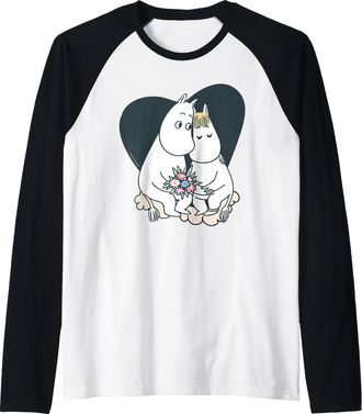 Moomin Love Moomintroll & Snorkmaiden Together Heart Raglan