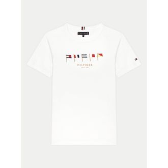 Tommy Hilfiger T-Shirt Multiflag KB0KB09532 D Wei&szlig; Regular Fit