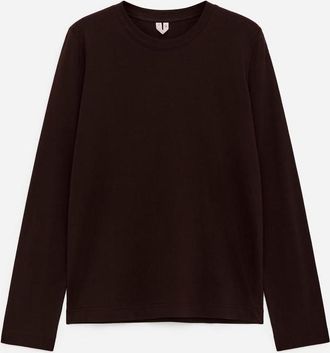 Arket IRIS Charakteristisches Langarm-T-Shirt -Braun